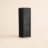 Black Alligator Leather Perfume Case