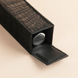 Black Alligator Leather Perfume Case