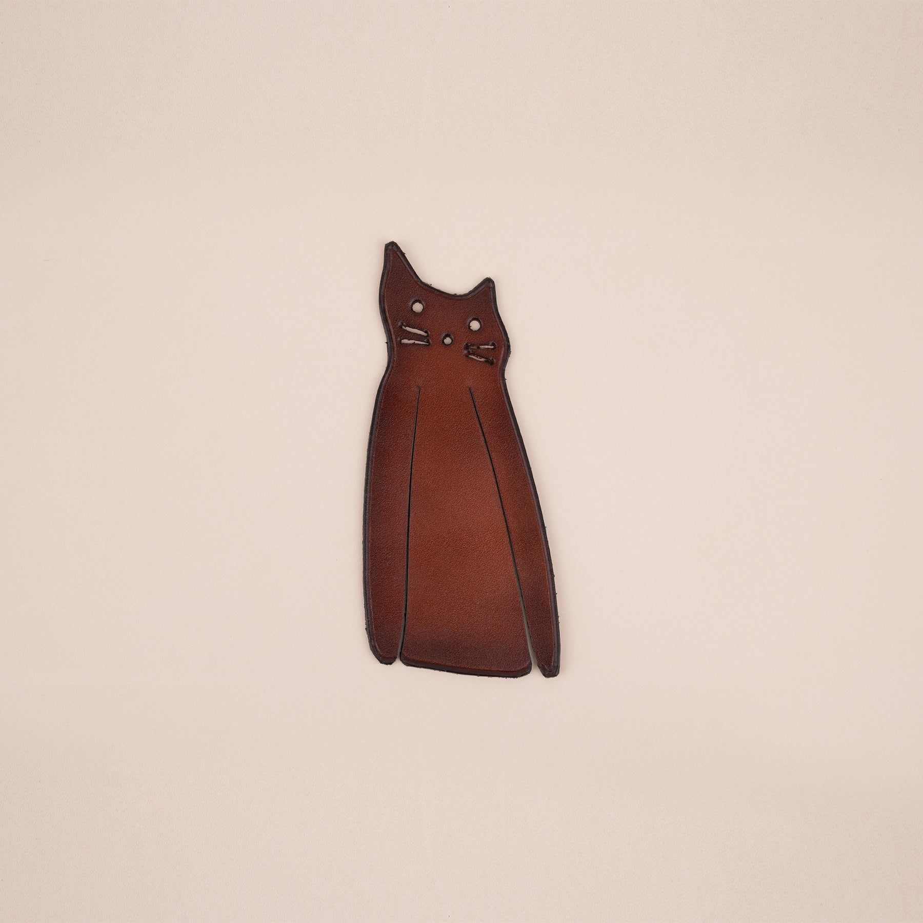 Funny Cat Leather Bookmark