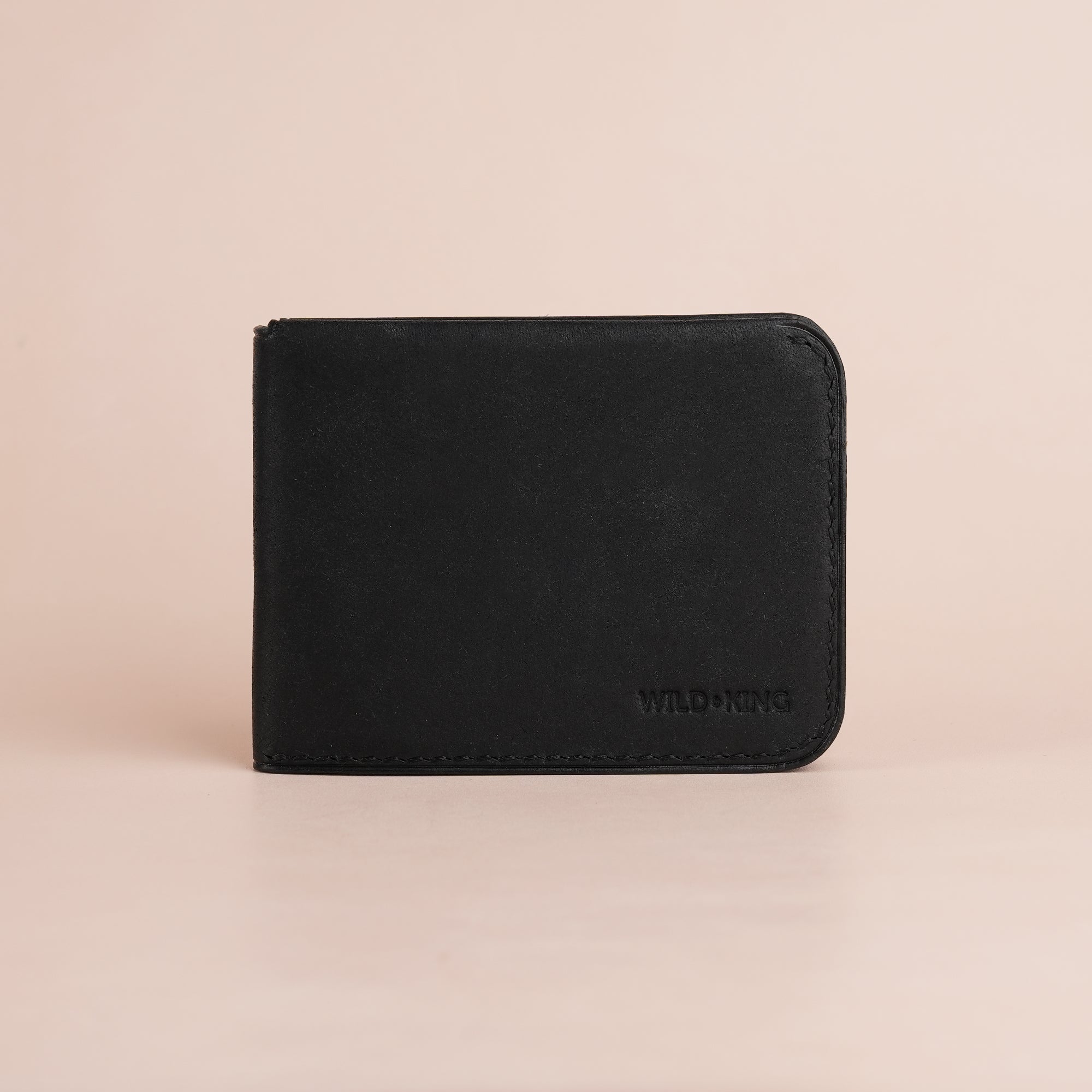 Minimalist Black Pueblo Leather Wing Bifold Wallet